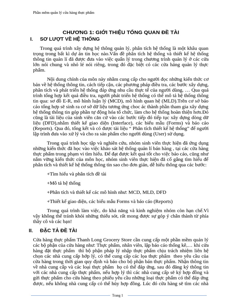 Phan Mem Quan Ly Cua Hang Thuc Pham | PDF