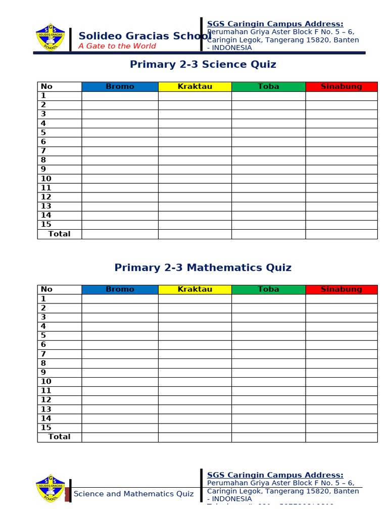 Maths & Science Quiz Sept 2024 | PDF | Science | Mathematics