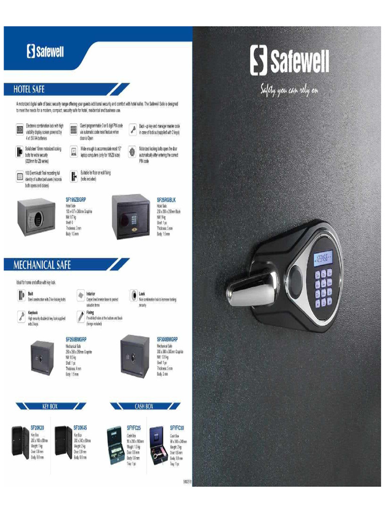 Fireproof Safe - SAFEWELL | PDF