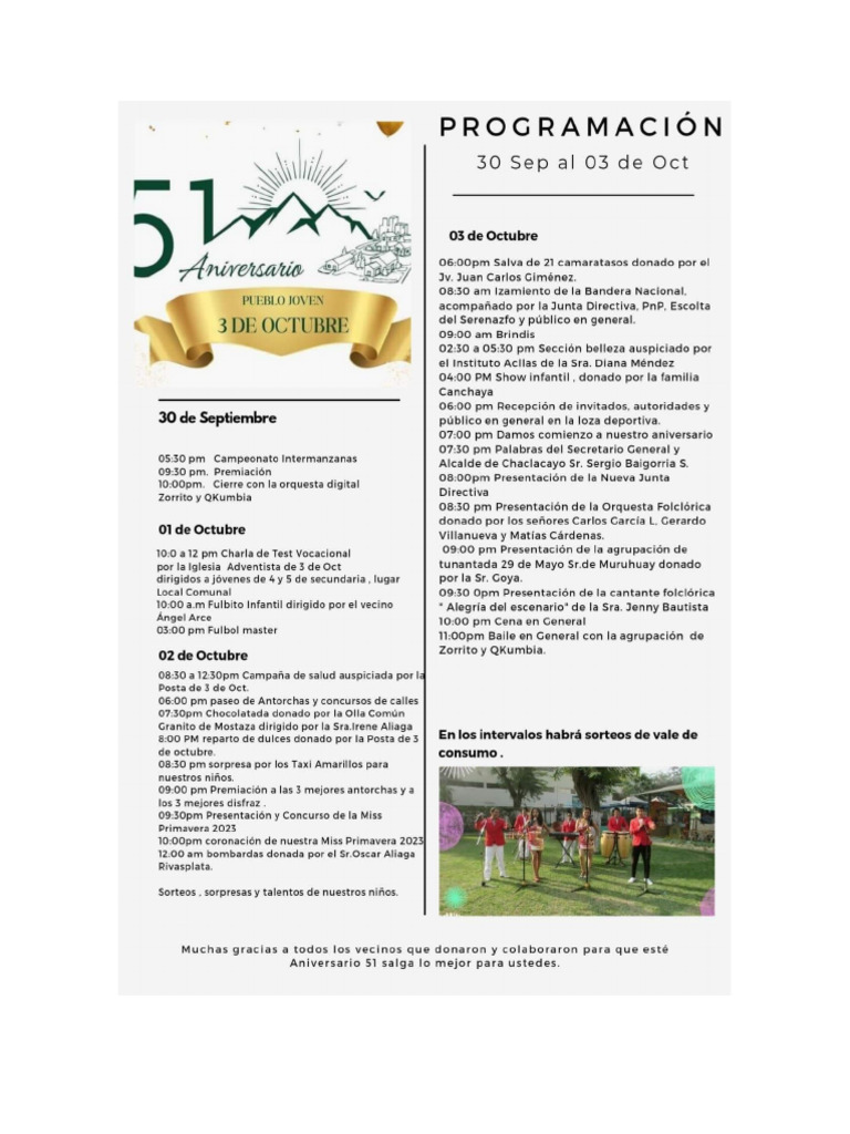 Programa de Aniversario.pdf | PDF