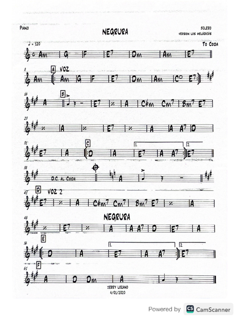 NEGRURA - Piano | PDF
