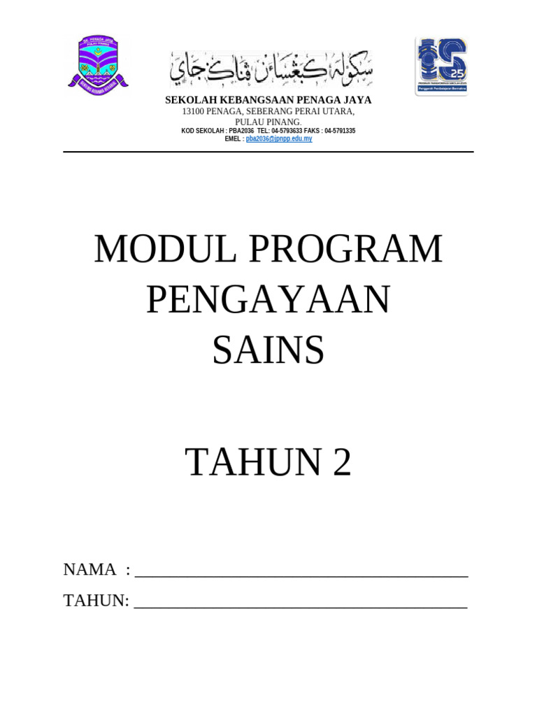 COVER MODUL SAINS PENGAYAAN T2 | PDF