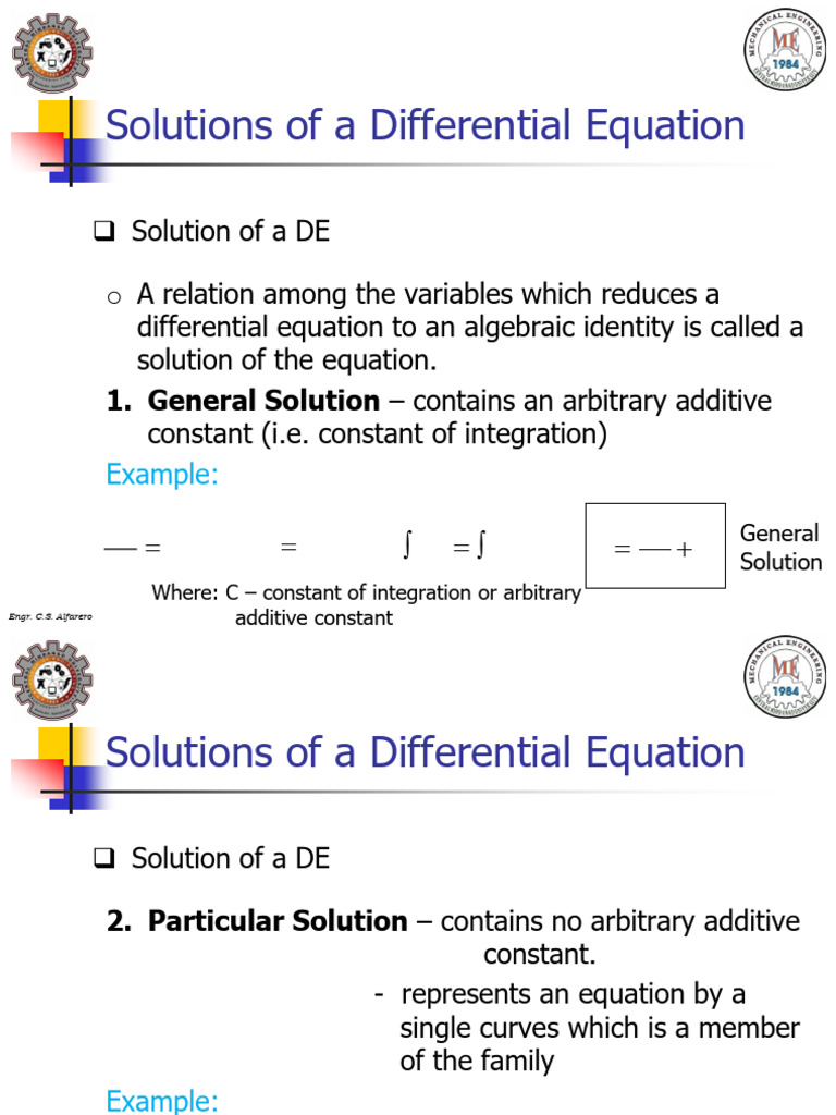2 Introduction To ES 21 Differential Equations For Engineers Part 2 | PDF
