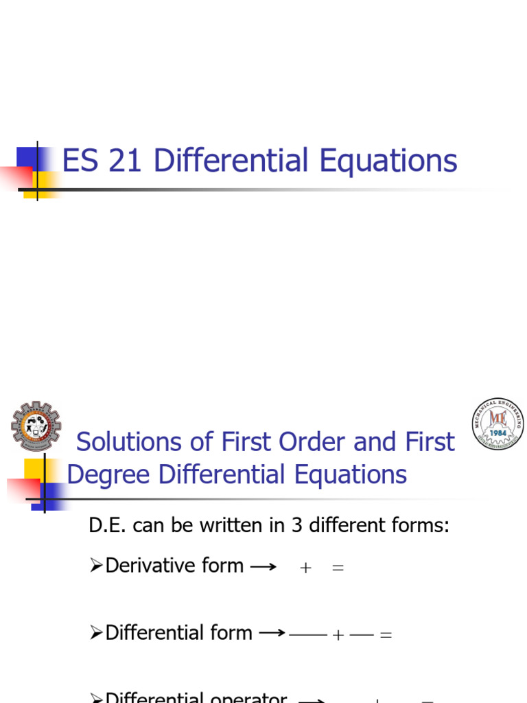 3a Solutions of First Order and First Degree Differential Equations ...