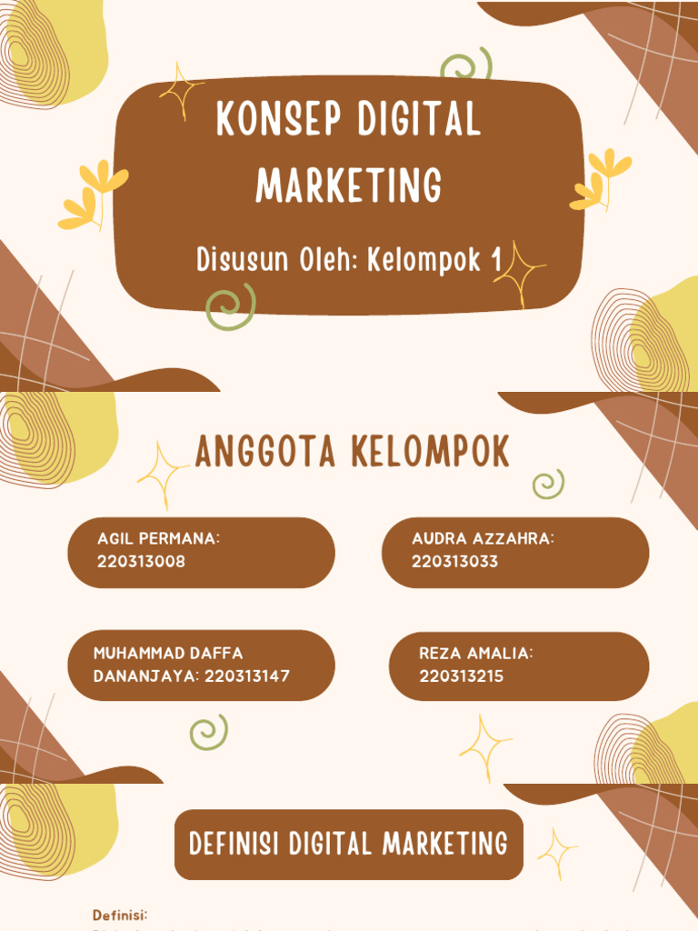 Kelompok 1 - Konsep Digital Marketing | PDF