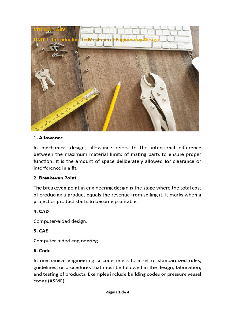 Vocabulary u1 Introduction | PDF