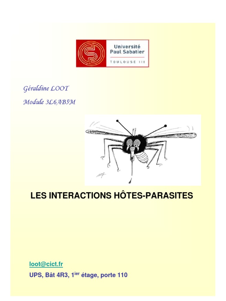 Cours Interactions 1 | PDF | Parasitisme | Biologie