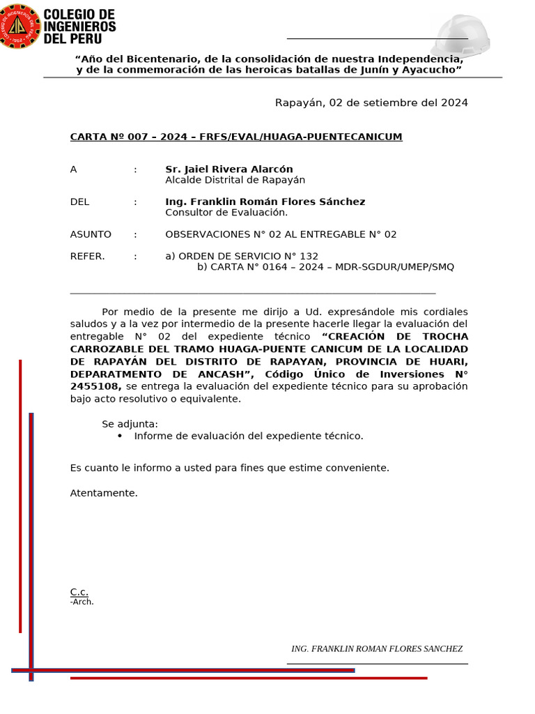 Informe N 05 - Ent. 2 - Conf. 02 | PDF