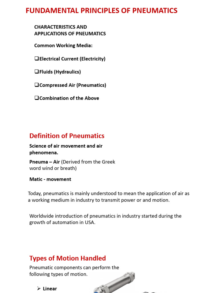 Basic Pneumatics and Hydraulic | PDF