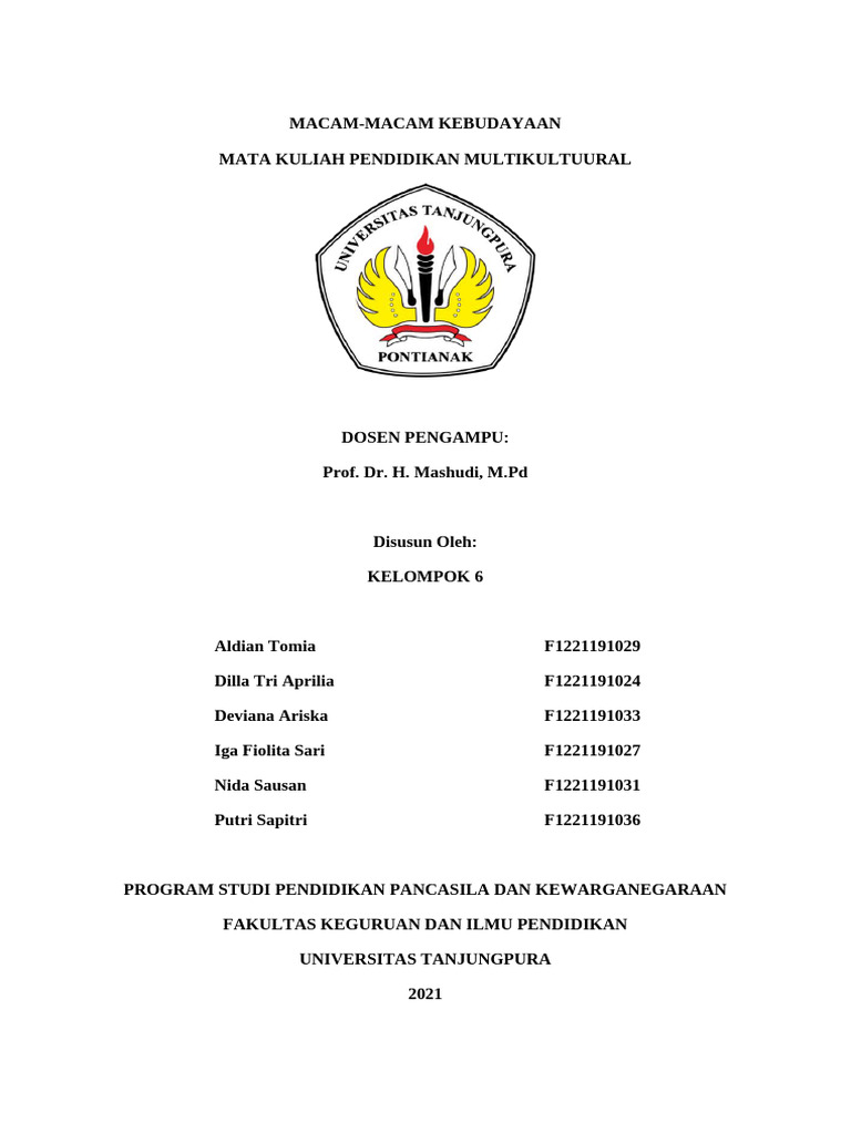 Makalah Pendidikan Multikultural Kelompok 6 | PDF