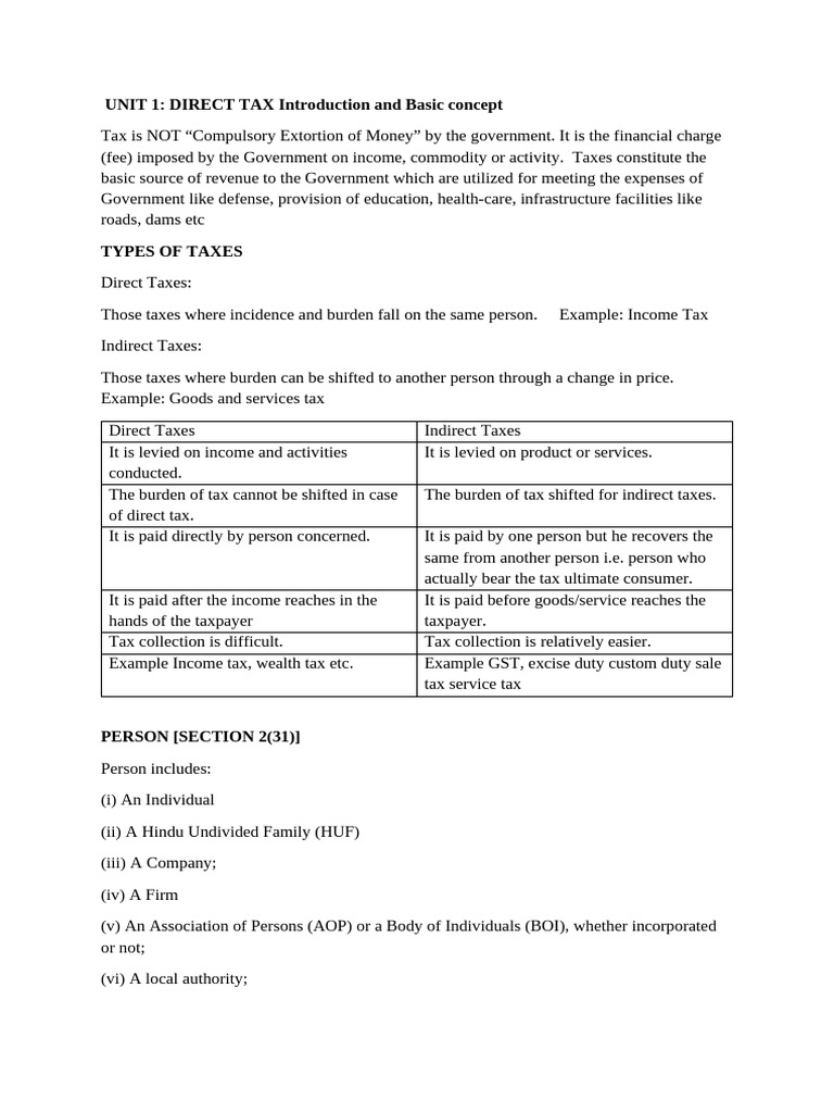 Direct Tax | PDF