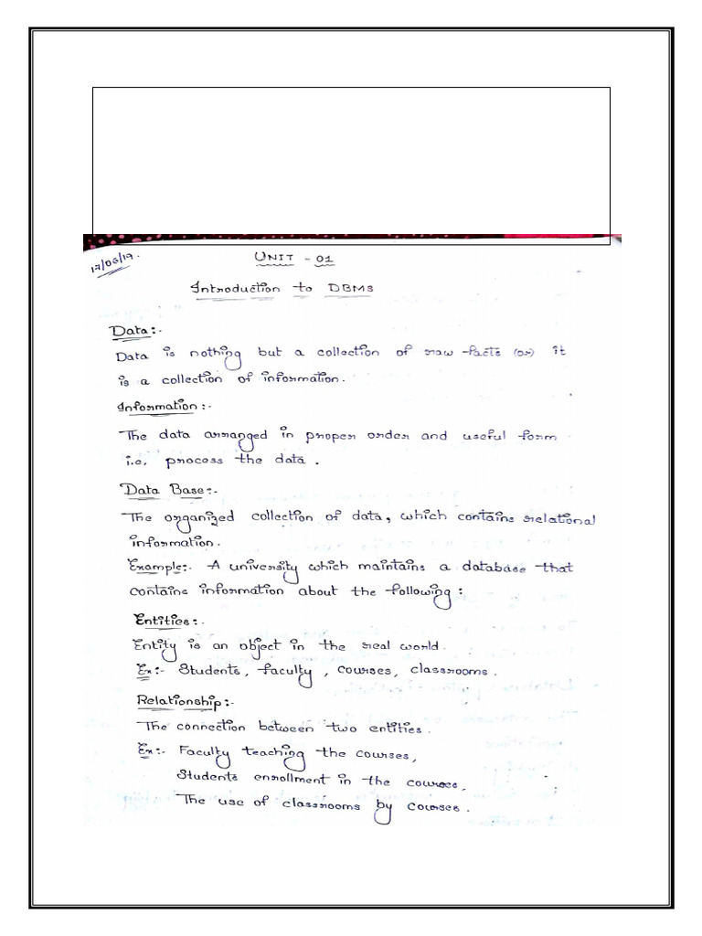 r20 Dbms Unit1 Notes | PDF r20 Dbms Unit1 Notes | PDF