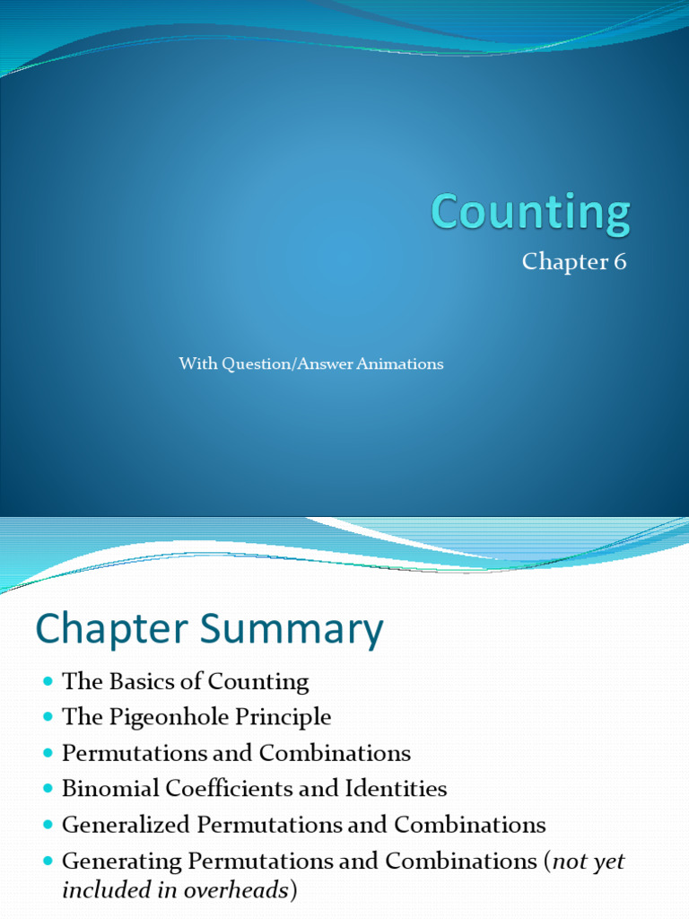 Notes Upto Generalized Permu and Comb | PDF