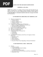 2025 Civil Law Bar Syllabus | PDF