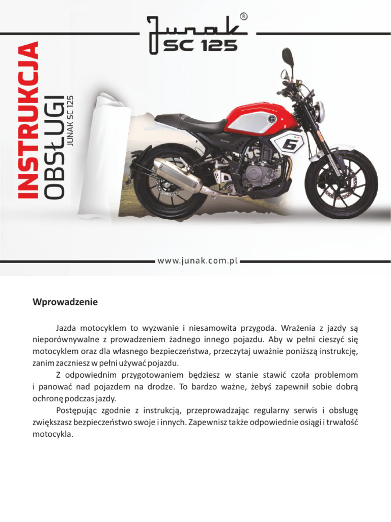 Junak SC 125 Instrukcja | PDF