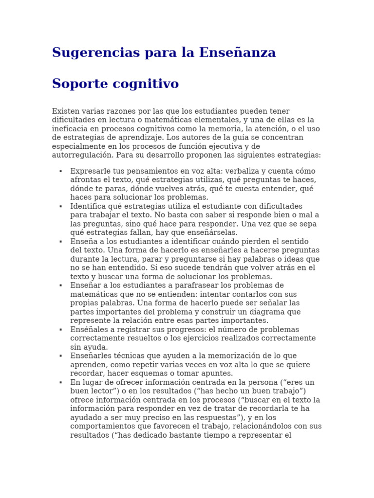 Sugerencias Para La Enseñanza | PDF