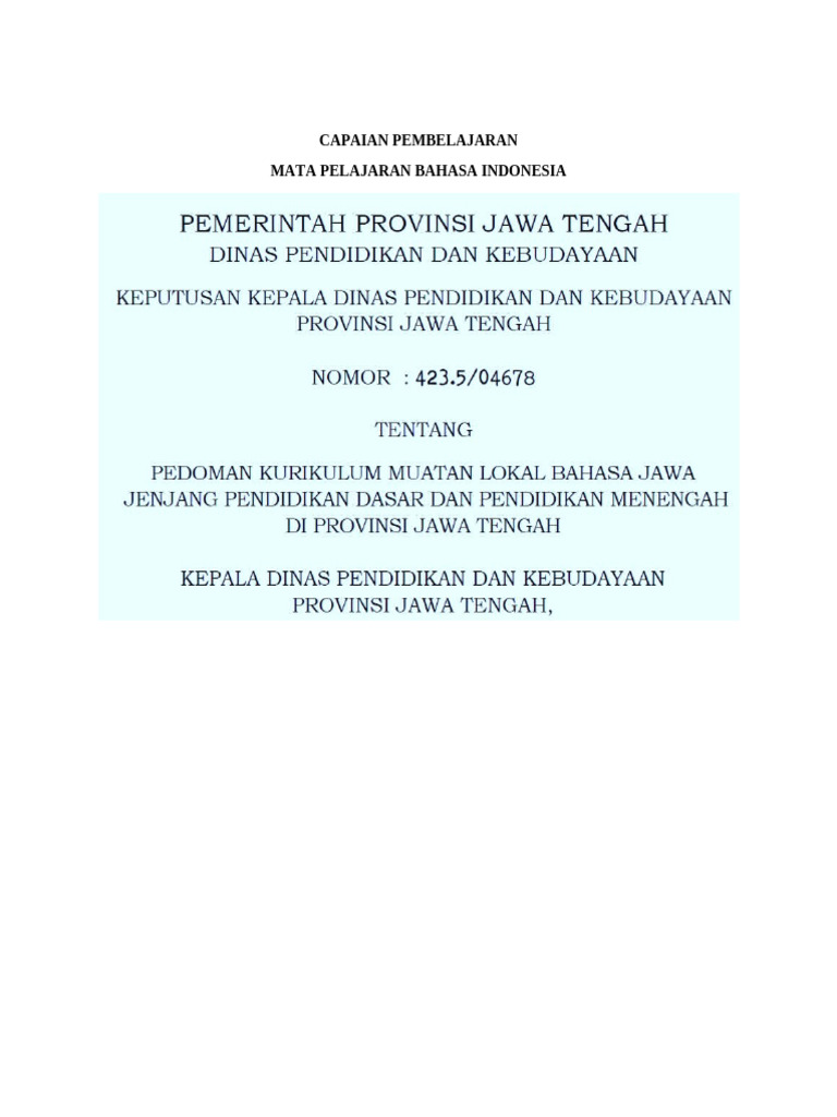 Contoh TP ATP MA Bahasa Jawa | PDF
