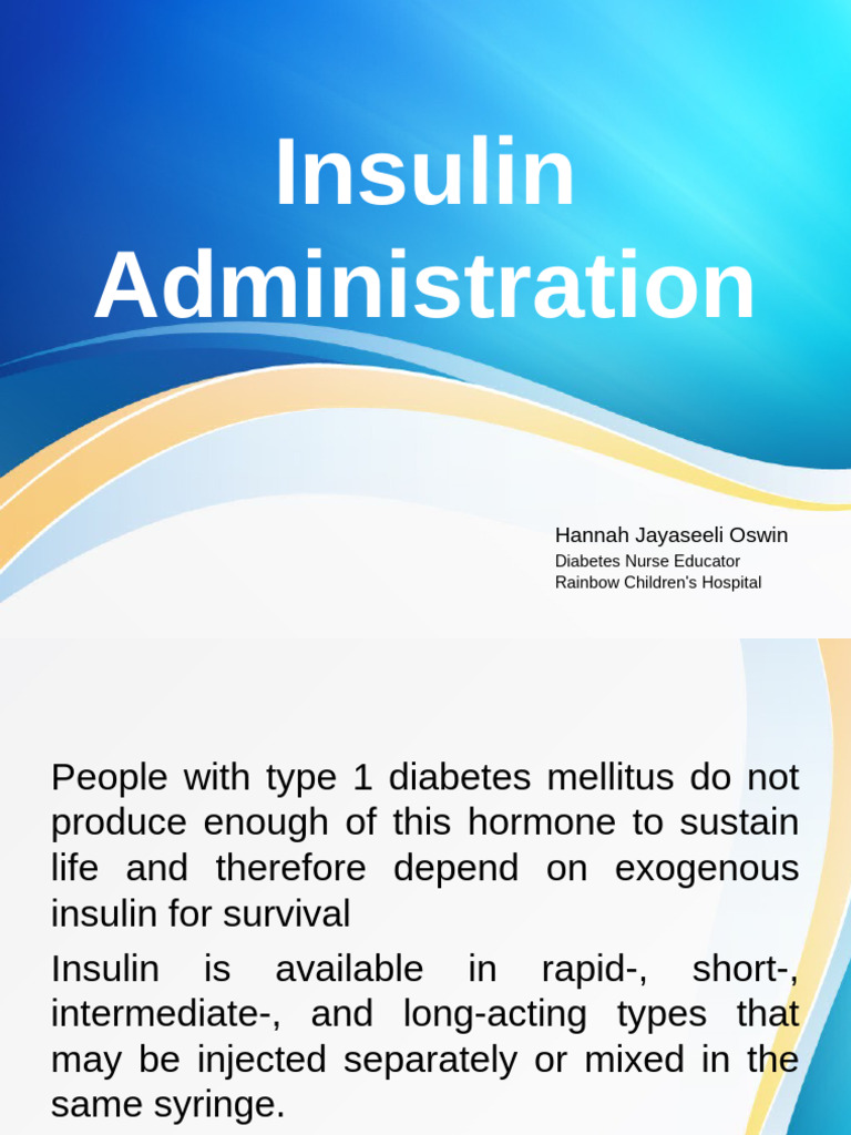 How To Inject Insulin | PDF