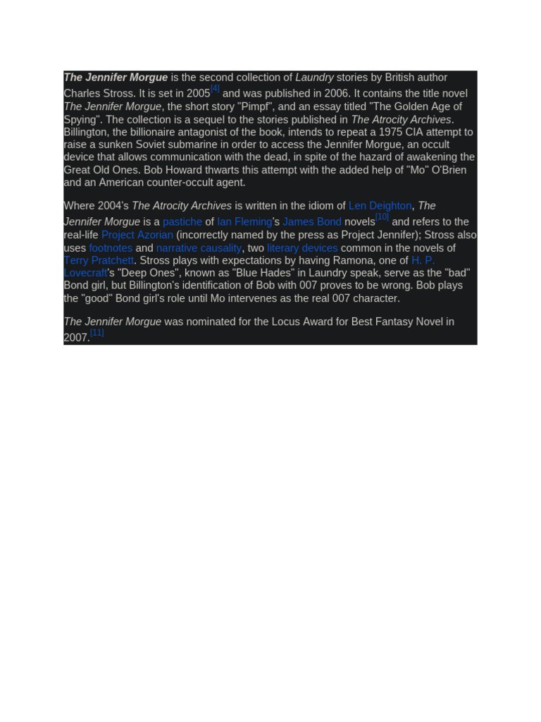 The Jennifer Morgue | PDF