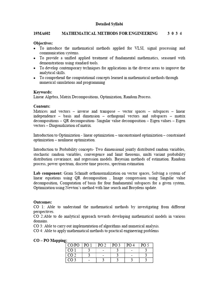Amrita Mtech Comm Syllabus | PDF