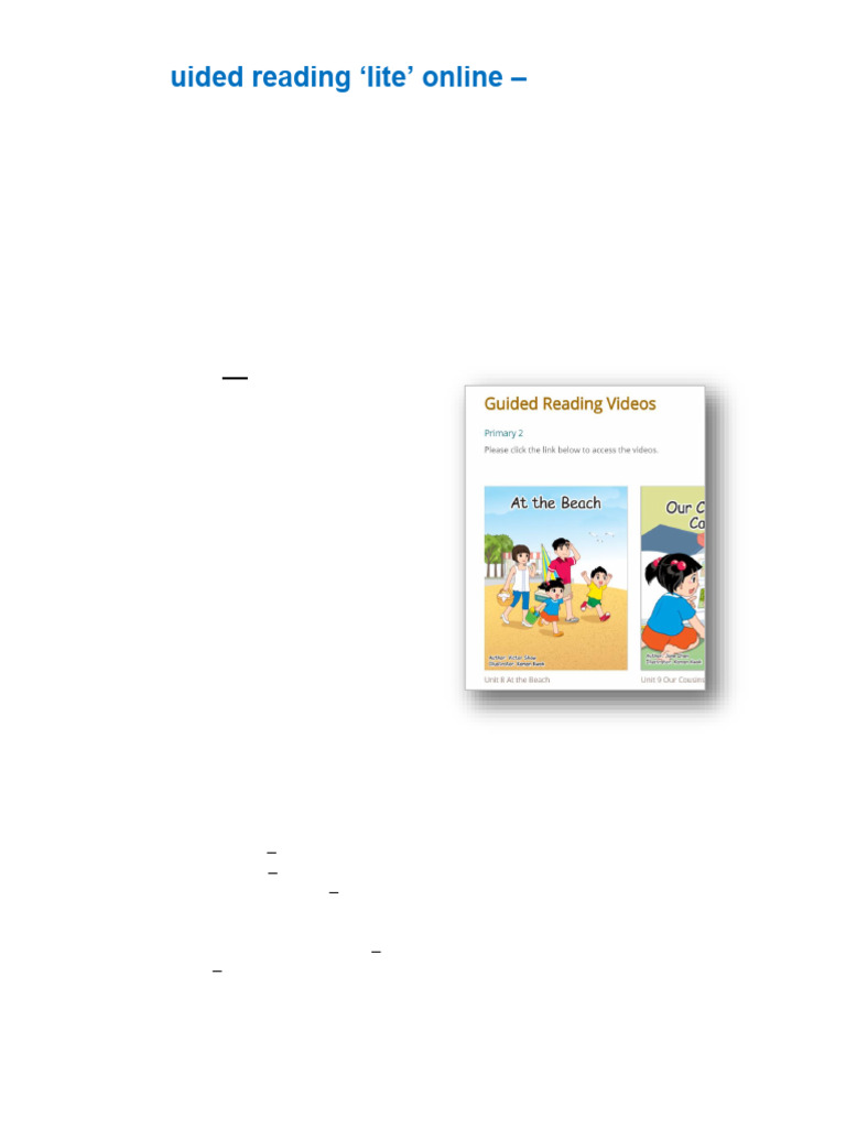 Guided reading 'lite' info sheet b | PDF