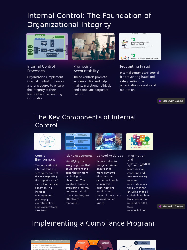 Internal Control The Foundation of Organizational Integrity | PDF