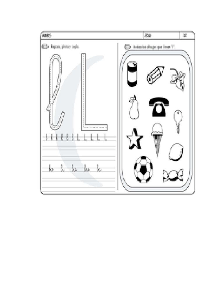 ficha letra l | PDF