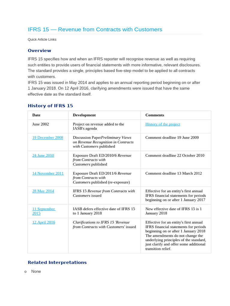 Ifrs 15 | PDF