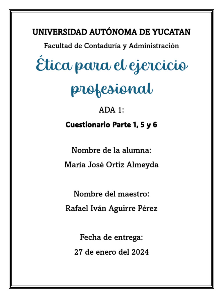 ADA1etica MJOA | PDF