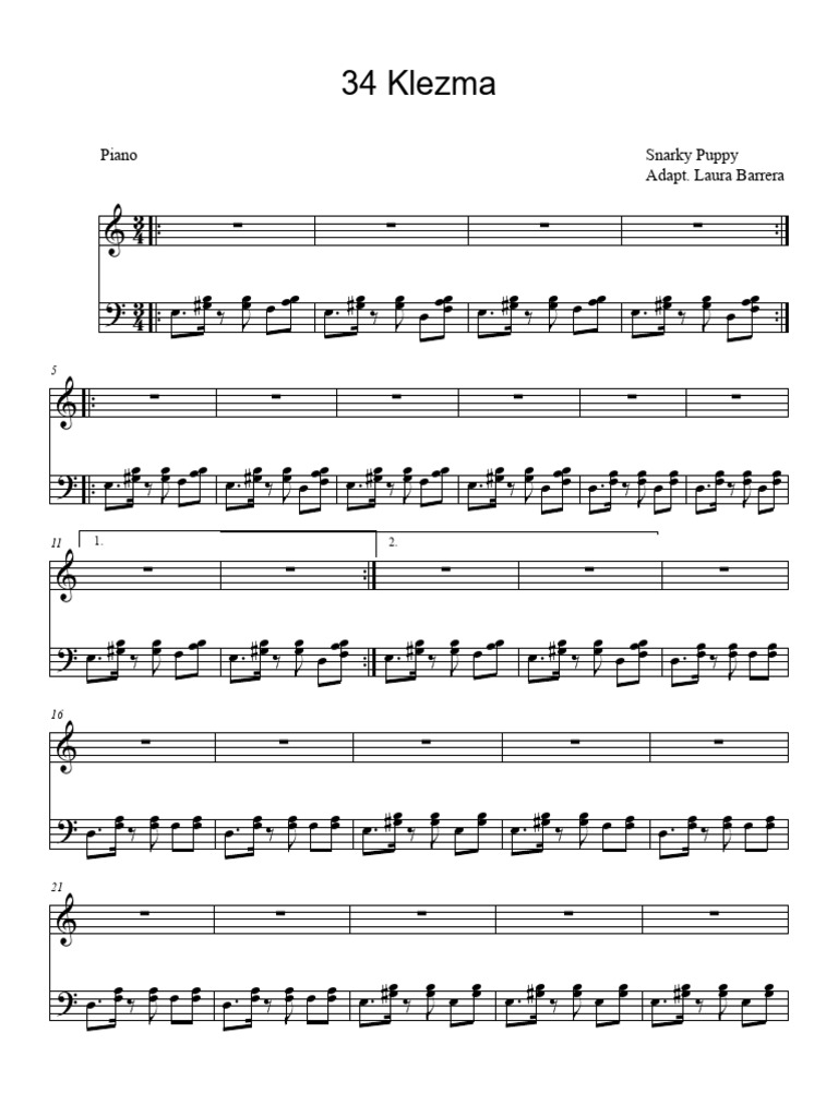 Klezma 34 - Piano | PDF