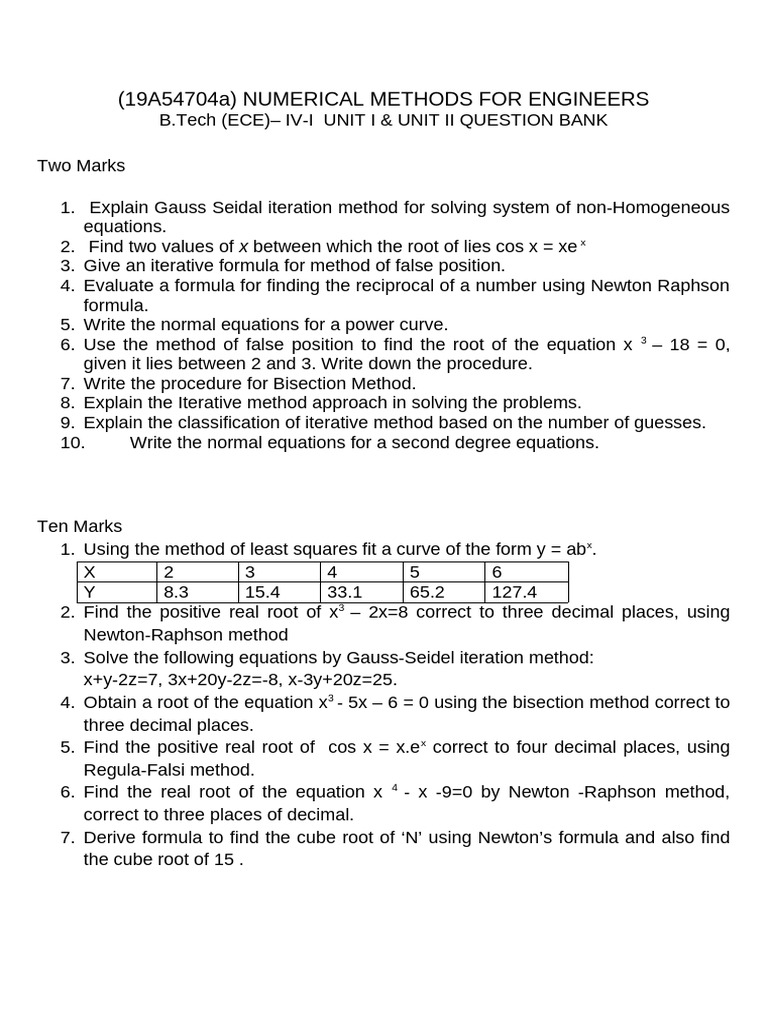 NME UNIT I & II QB | PDF