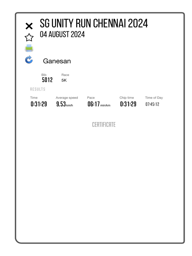 SG Unity Run Chennai 2024 | PDF