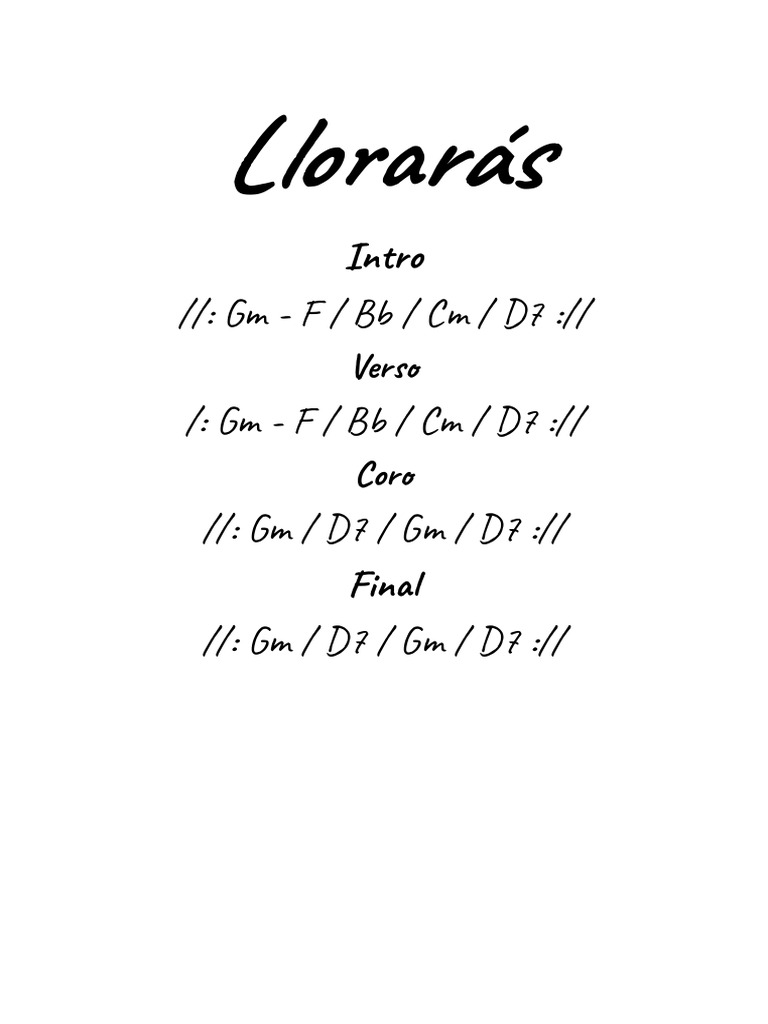 Llorarás - Oscar D' León | PDF