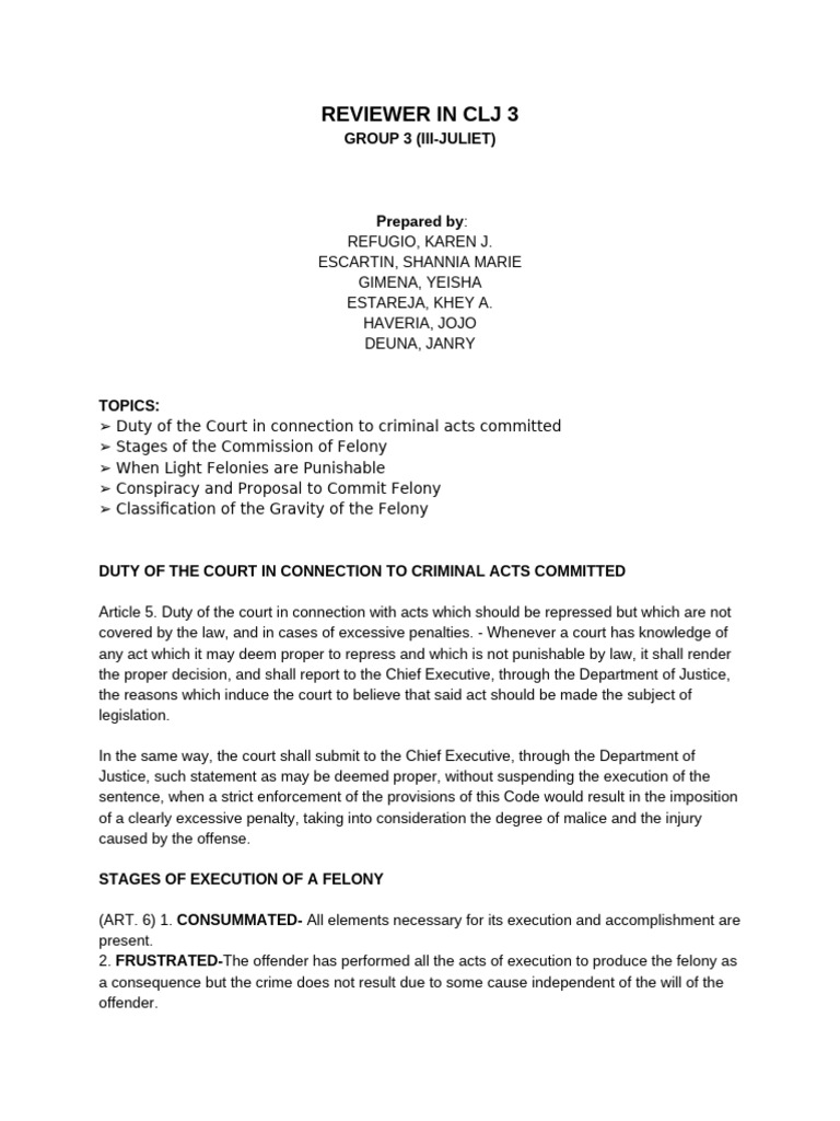 Group 3 Reviewer in CLJ-3 | PDF