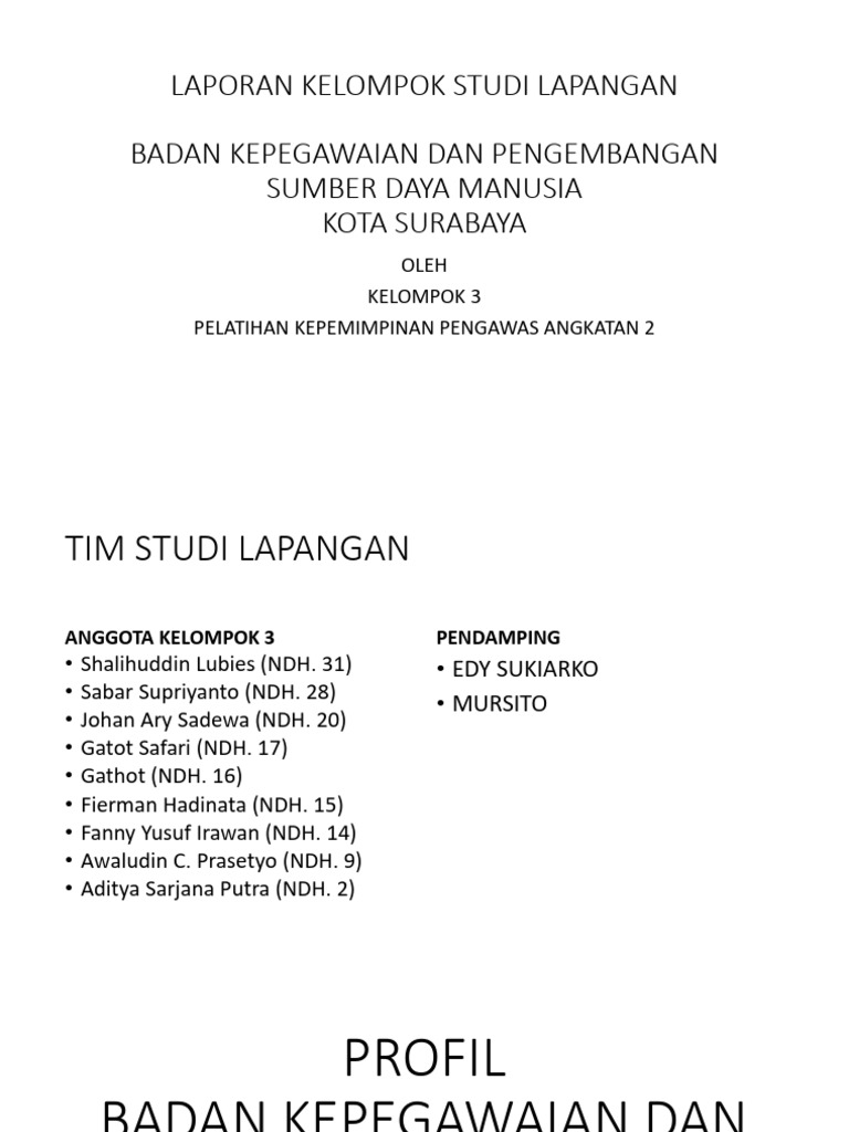 Draft LAPORAN KELOMPOK STUDI LAPANGAN | PDF