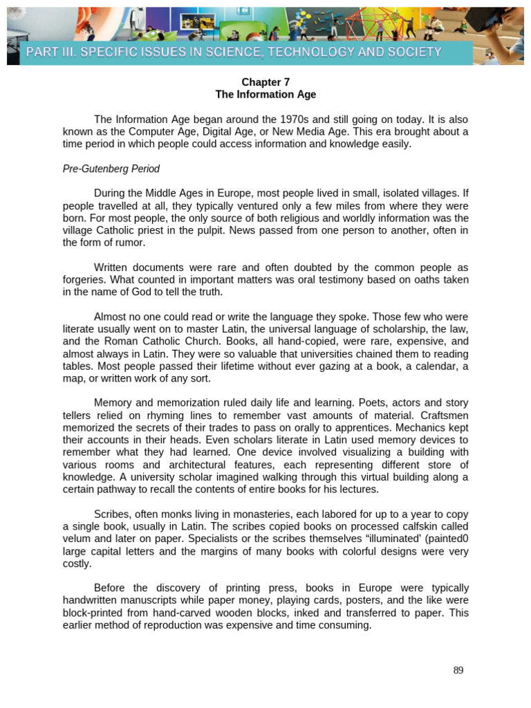 GED 109 - Chapter 7 - The Information Age | PDF