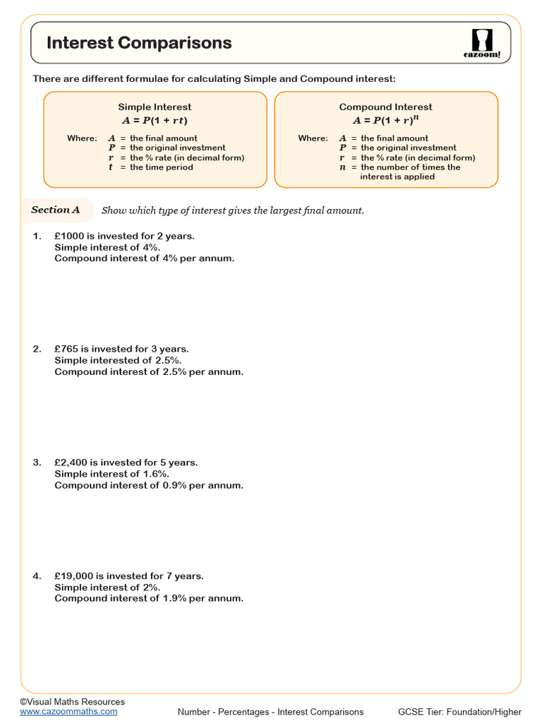 Interest Comparisons | PDF