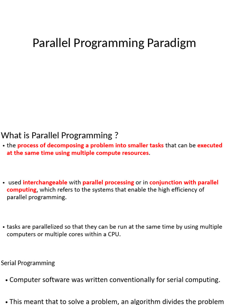 Parallel Programming Paradigm Notes Pdf 