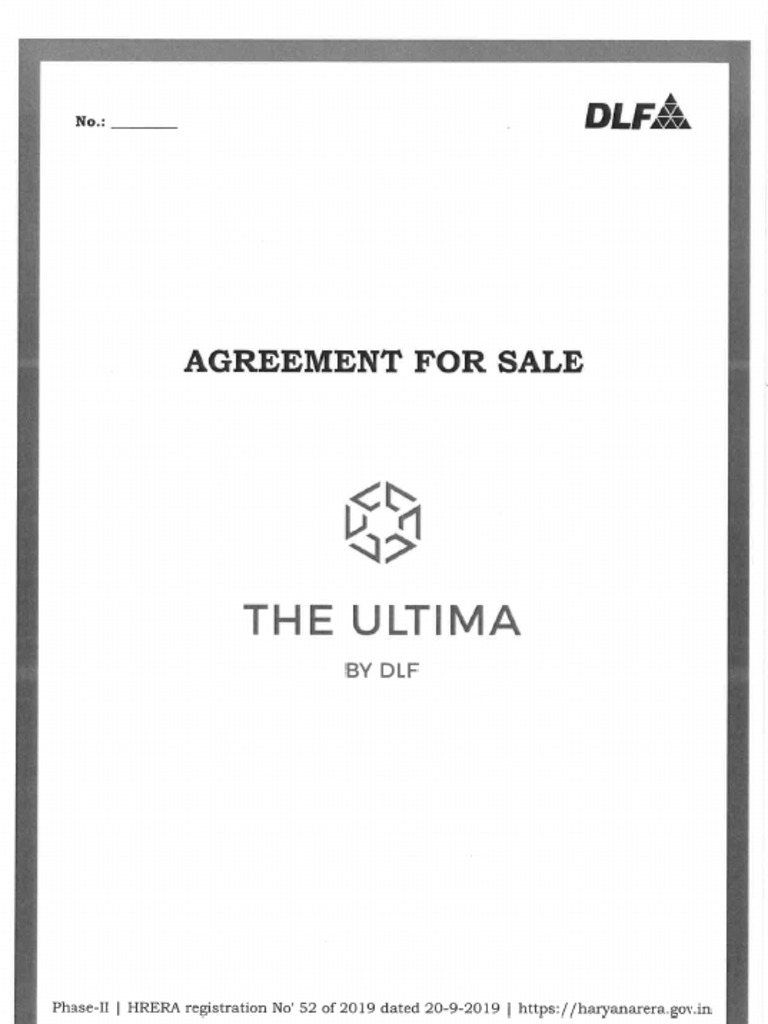 Apartment Buyer Agreement-DLF ULTIMA | PDF