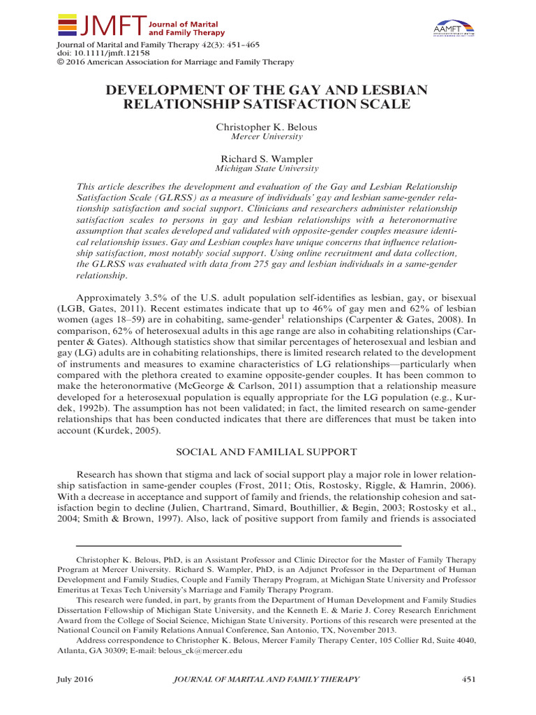 Development of Gay and Lesbian Scale | PDF