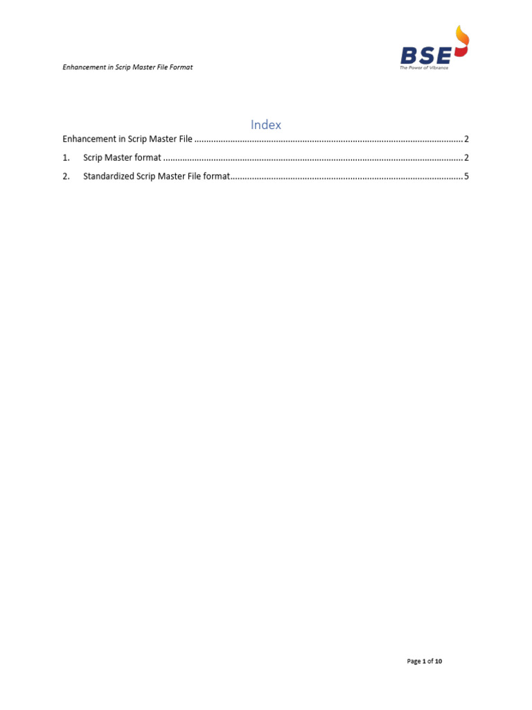 Annexure - Scrip Master Format | PDF