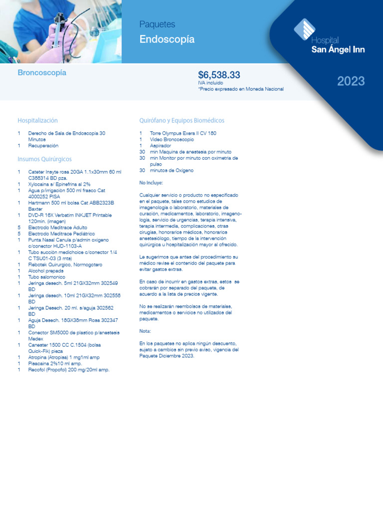 Paquete de Broncoscopía 2023 | PDF