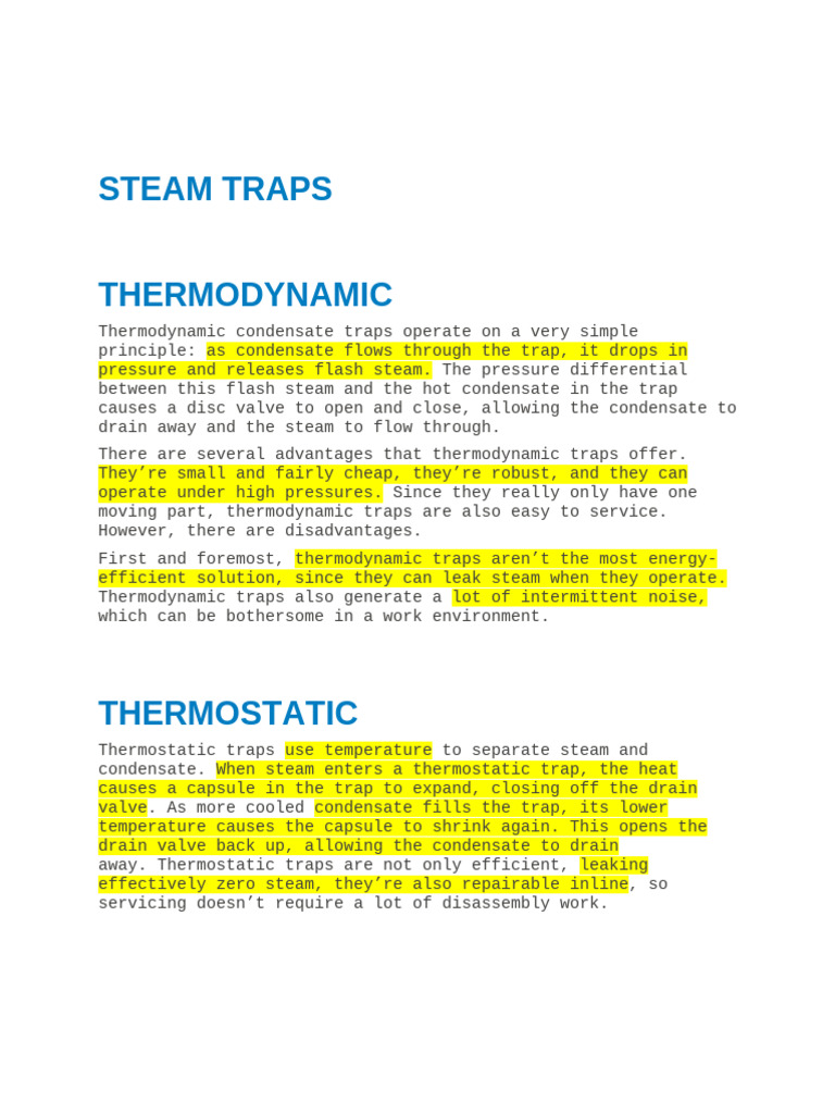 Steam Traps | PDF