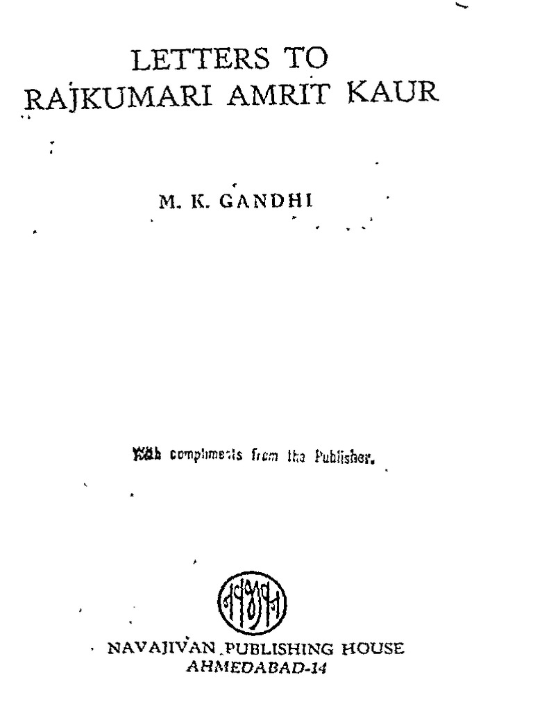 2015.128761.letters To Rajkumari Amrit Kaur | PDF