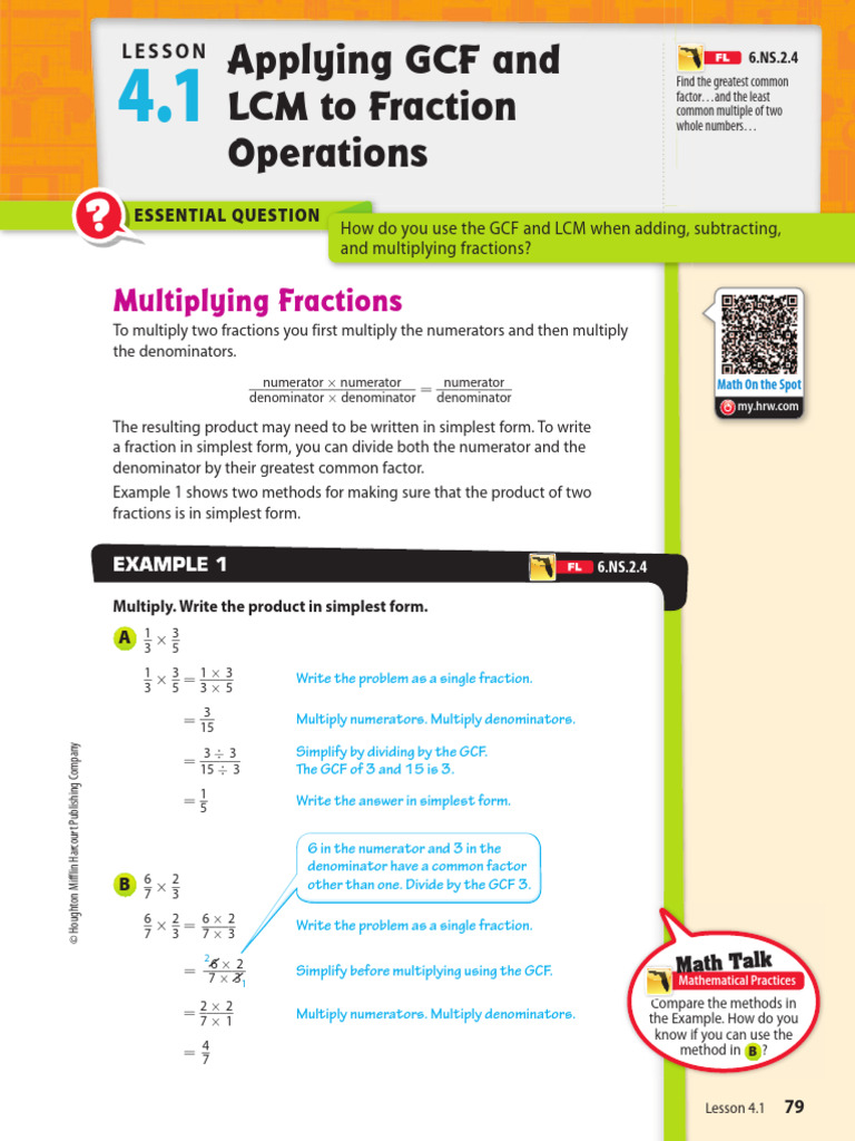 Lesson 10 Multiplying Fractions | PDF