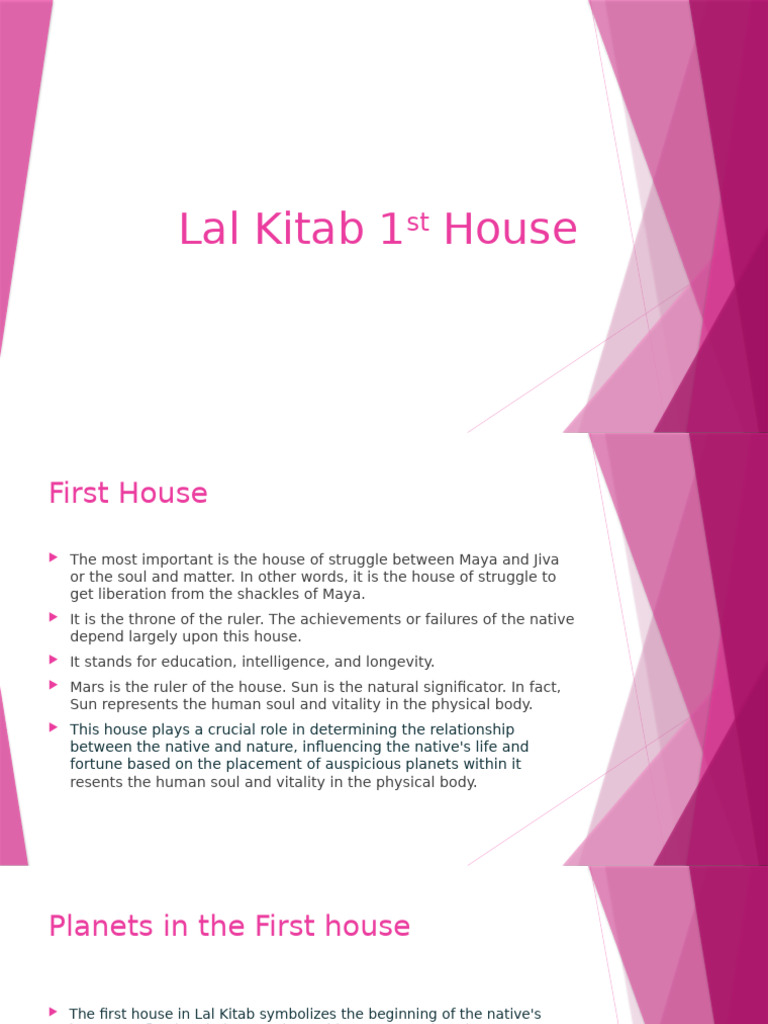 H1 Lal Kitab 1st House | PDF | Planets In Astrology | Self-Improvement