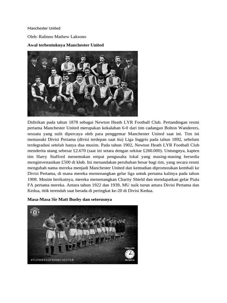 Sejarah Manchester United | PDF