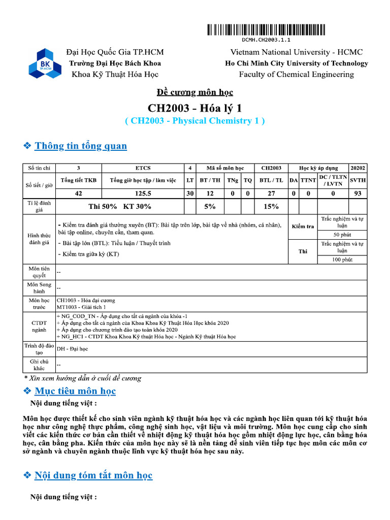 DCMH- CH2003-HL1- (2021) (Tiếng Việt) | PDF
