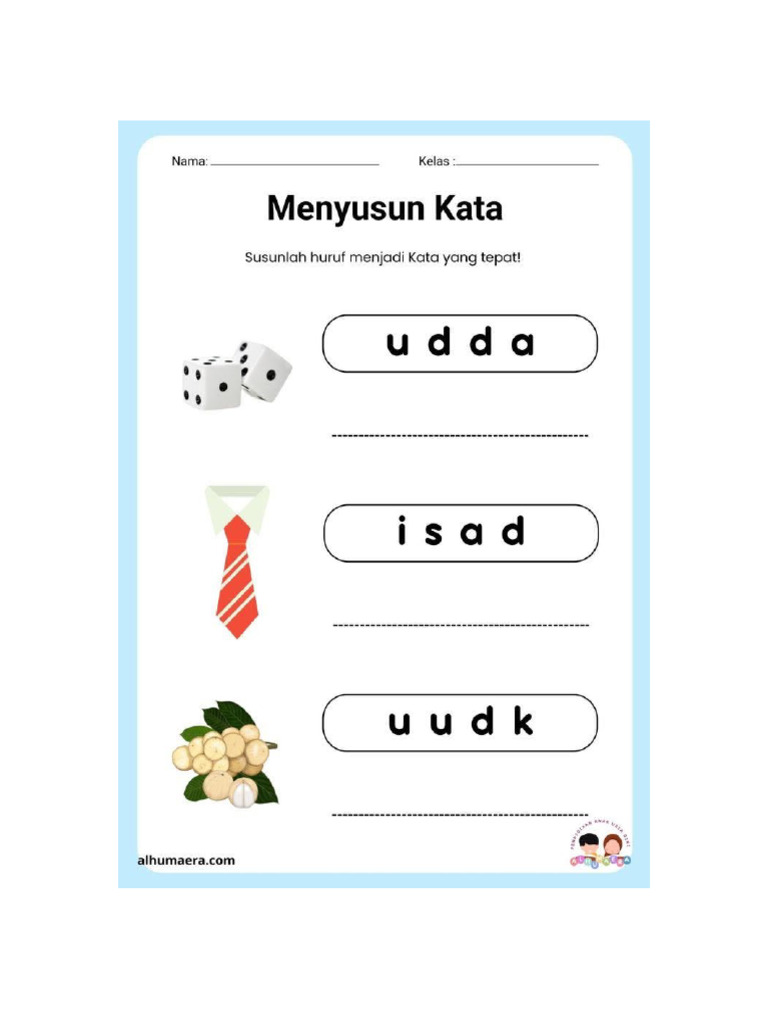 LKPD Menyusun Huruf | PDF