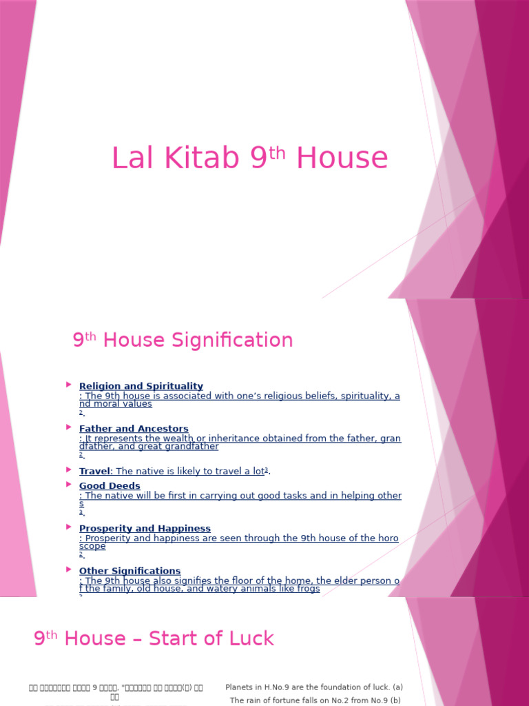 H9 Lal Kitab 9th House | PDF